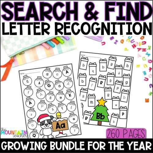 FLASH DEAL Alphabet Recognition Worksheets I Spy Activities or Search ...