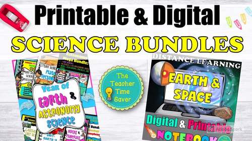 Stars & Galaxies Unit Notes & Slides Bundle- Space Science Middle School