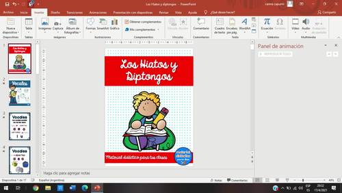 Los Hiatos y Diptongos digital -PowerPoint-Spanish diphthong and hiatus