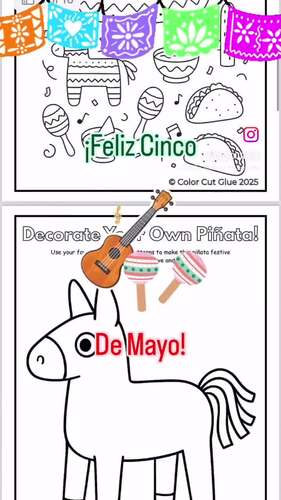 Cinco de Mayo Packet / Mexican Heritage | Crowns, Papel Picado, Piñata ...