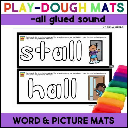 -all Glued Sound Words Playdough Mats – Words and Pictures Phonics Activity