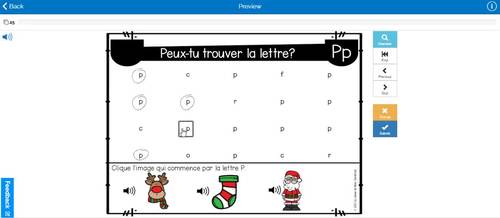 Où se trouve la lettre? French Boom Cards Christmas Edition | TPT