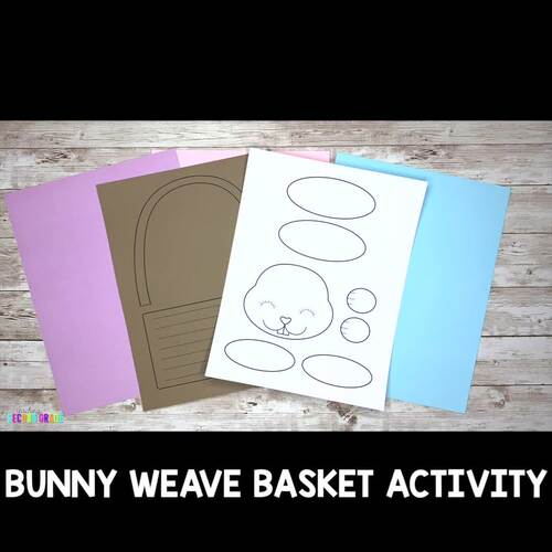 Easter Basket Template Weave Craft Activity March April Spring Fun