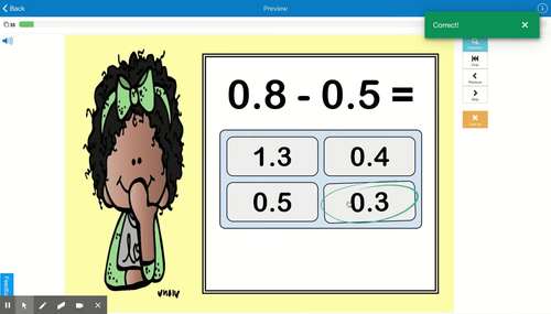 Subtracting Decimals Boom Cards - Self Correcting Digital Task Cards