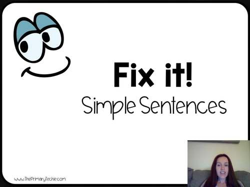 7 Minute Whiteboard Videos - Fix It! Sentences - Level 2 by The Primary ...