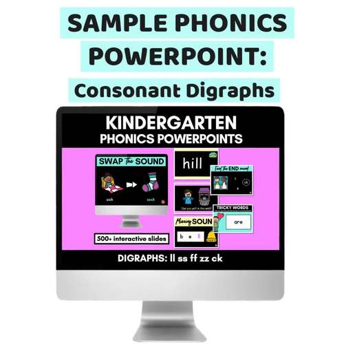 Kindergarten Phonics PowerPoints - NG X & QU by Mrs Learning Bee