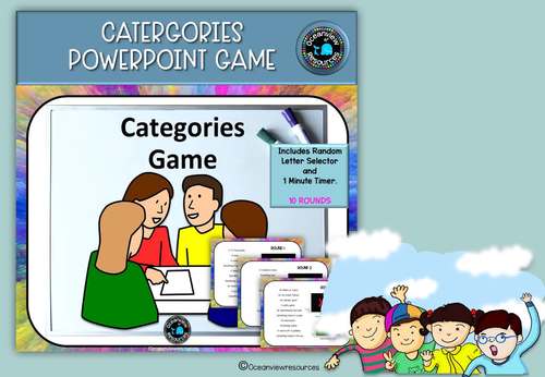 Vocabulary Word game- Catergory sort. Fast thinking fun by Oceanview ...