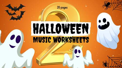 Halloween music worksheets #2 by PlayByEar Creations | TPT