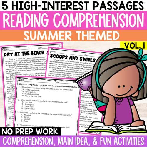 Summer Reading Comprehension Passages / End of Year Reading Packets