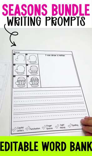 Draw and Write Sentence Writing Fall Winter Spring Summer | Writing Prompts
