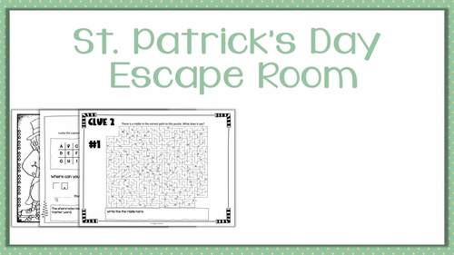 St. Patrick's Day Escape Room | St. Patrick's Day Activity by Amigo Science