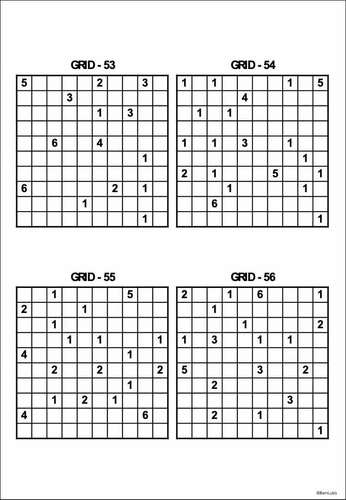 Printable Logic Puzzles - Nurikabe Game of Strategy for Early Finishers ...