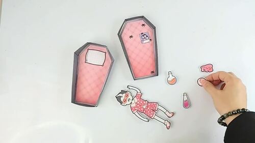 Halloween Craft Activity, 3D Dracula Coffin Box Craft for Mini Gifts ...