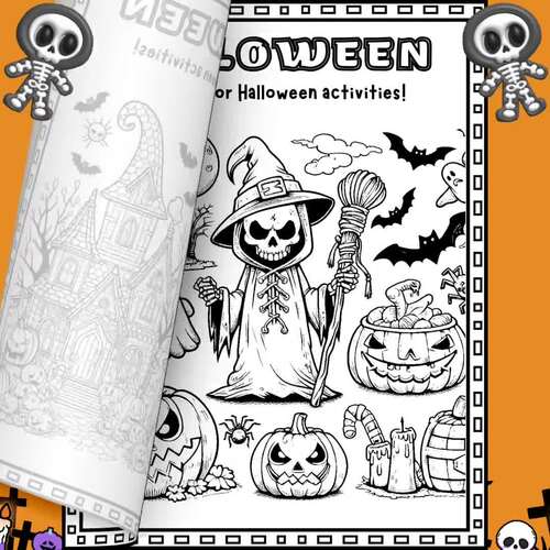 Coloring Pages Halloween, PreK & Kindergarten, Arts by Creative Sunflower