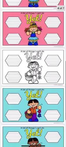 The Power of Yet Writing Sheets- Printable and Digital Activity | TpT