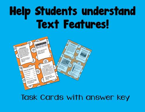 Text Features Worksheet First Responders Bundle by Upper Elementary Antics