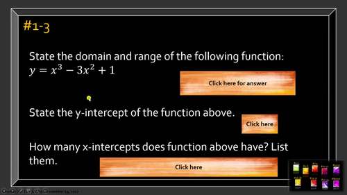 Polynomial Functions Review Game by Yatrik Patel | TPT