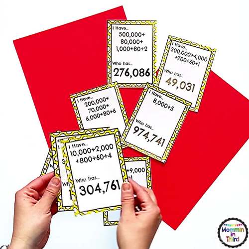 Place Value I Have Who Has Activity Standard and Expanded Form Hundred ...