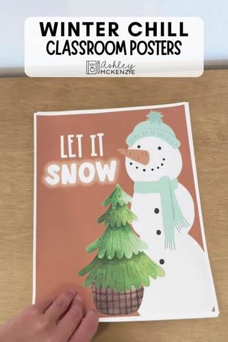 Winter Chill Classroom Posters - Editable! by Ashley McKenzie | TPT
