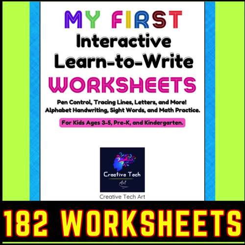 My First Interactive Learn-to-Write Worksheets. by Creative Tech Art