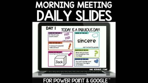 Morning Meeting Slides | Morning Meeting Activities | Daily Slides