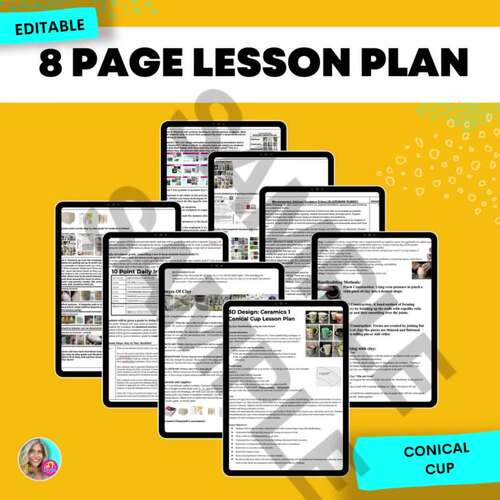 Ceramics Slab Conical Cup, Lesson, PP, Handouts, Rubric, Reflection MS ...