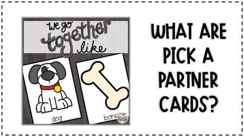 Pick a Partner | Animals and Their Common Objects | Cards for Student ...