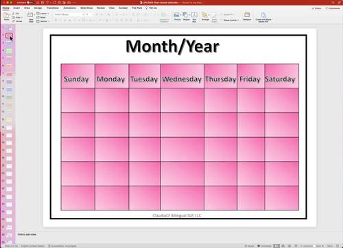 Customizable year-round digital calendar - Microsoft Power Point ™ resource
