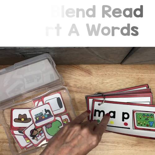 Blending CVC Words Short A Tap, Blend, Read Flashcards Orthographic Mapping