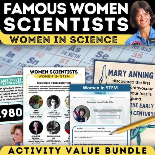 Science Women's History Month Value Bundle | Women in STEM | Activities ...