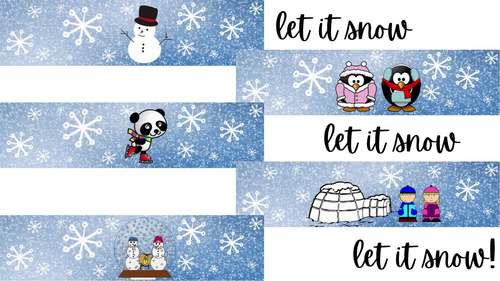 ANIMATED Winter SNOW Google Classroom Banners by The Kindergarten