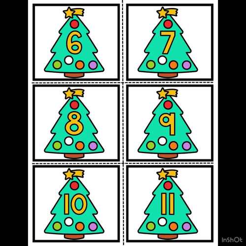 December Christmas Tree Calendar Cards (Numbers 1–31 + Symbols) | TPT
