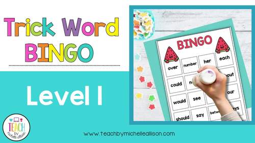 Level 1 Trick Word Games | Level 1 Trick Word Activities | Back to School