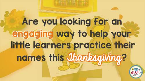 Thanksgiving Name Craft | Turkey Name Craft | I Can Write My Name ...