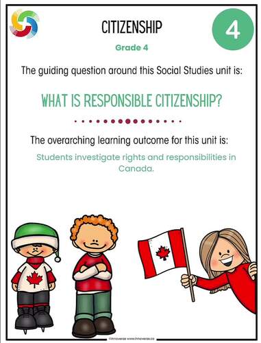 Alberta Grade 4 Social Studies - NEW Curriculum - No prep Citizenship Unit
