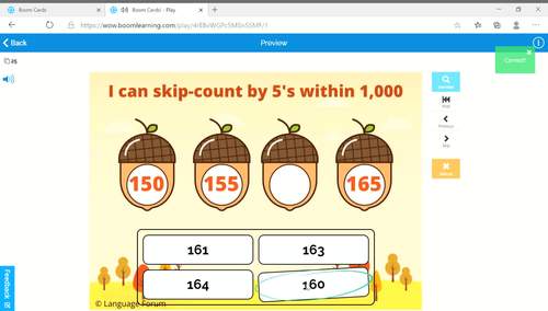 Boom Cards Skip counting by 2, 5 and 10 Boom Cards Distance Learning