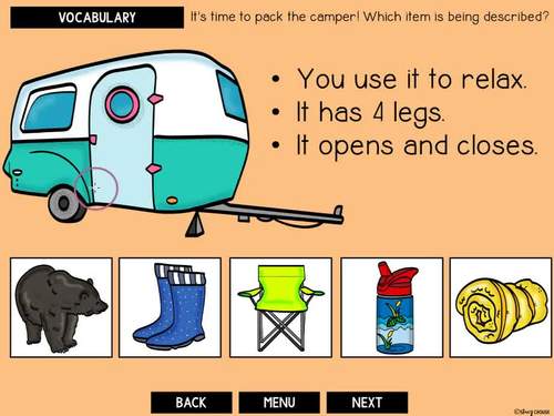 Camping Speech Language Activities No Print Interactive PDF Distance ...