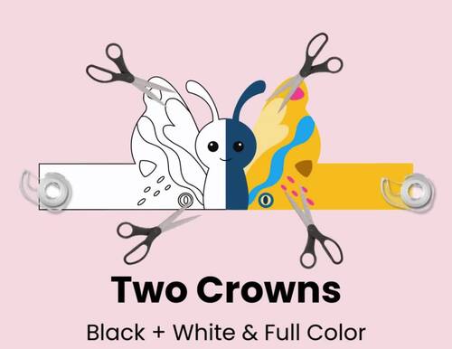 Butterfly Crown / PartyHat / Mask / Costume / Animal / Headband ** Two ...