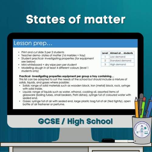 States of matter (Physics GCSE) by CMGs Science lessons | TPT