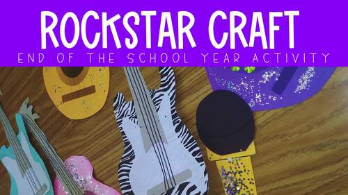 Summer Rock Star Craft & Bulletin Board | End of Year Hallway Display ...