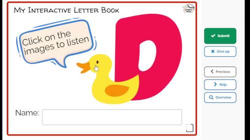 Letter D Interactive Book for Kindergarten | Alphabet Activities Boom cards