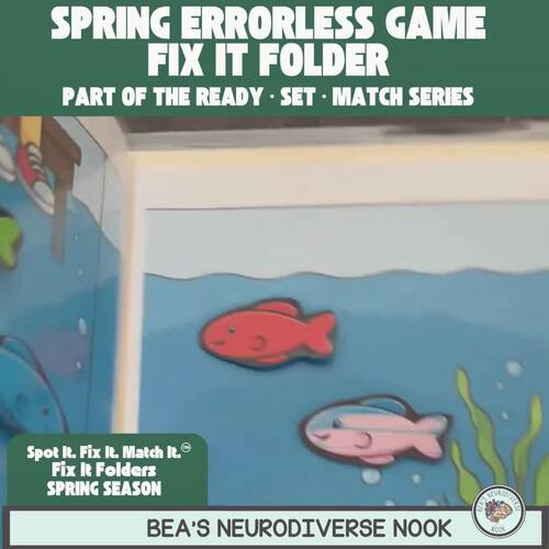 Spring Errorless Learning File Folder Game | Visual Matching | Autism ...