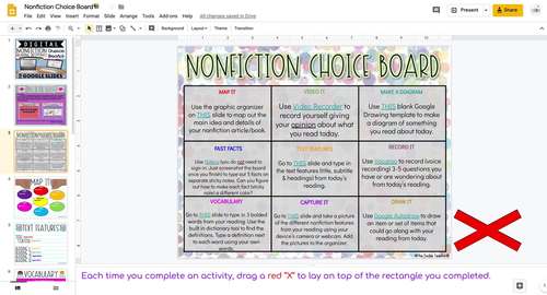 NONFICTION DIGITAL CHOICE BOARD FOR GOOGLE DRIVE™ by The Techie Teacher