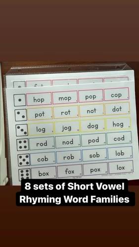 Roll the Dice Spelling and Reading, Short Vowel Word Families by The OG SLP