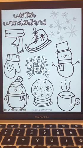 December Coloring Pages | Christmas and Winter by Coffee Teach and Inspire