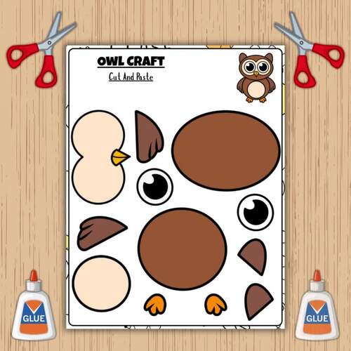 Owl Craft V2 | Forest Animal Craft | Fall Cut & Paste Art Activity for Kids