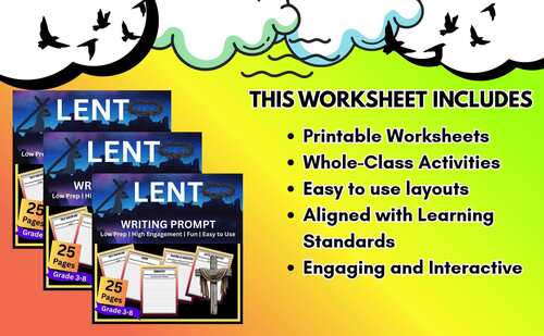 Lent Journal Prompts for Kids | Thoughtful Writing Activities, Grades 3–8