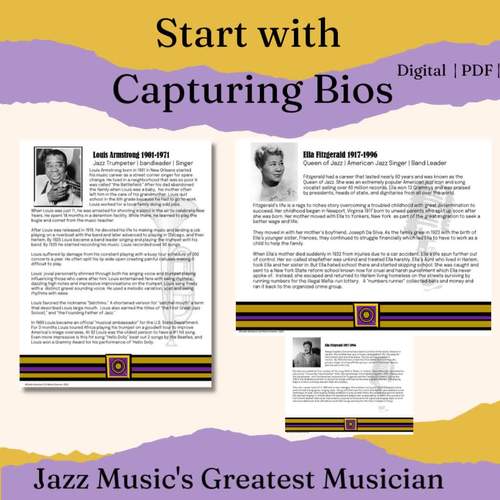 Jazz Music History Unit Growing Bundle: Swing, Big Band, Bebop, Scat ...