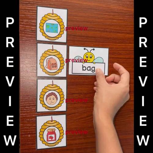 Spring CVC Picture Word Match Kindergarten Phonics Activities First ...