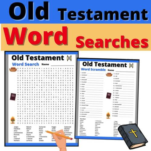 Old Testament Word Search Puzzles Activity Books of the Bible Resource